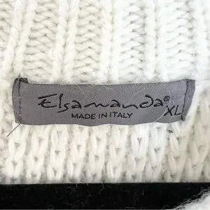 Anthropologie | Sweaters | Anthro Elsamanda Italy Alpaca Blue White ...